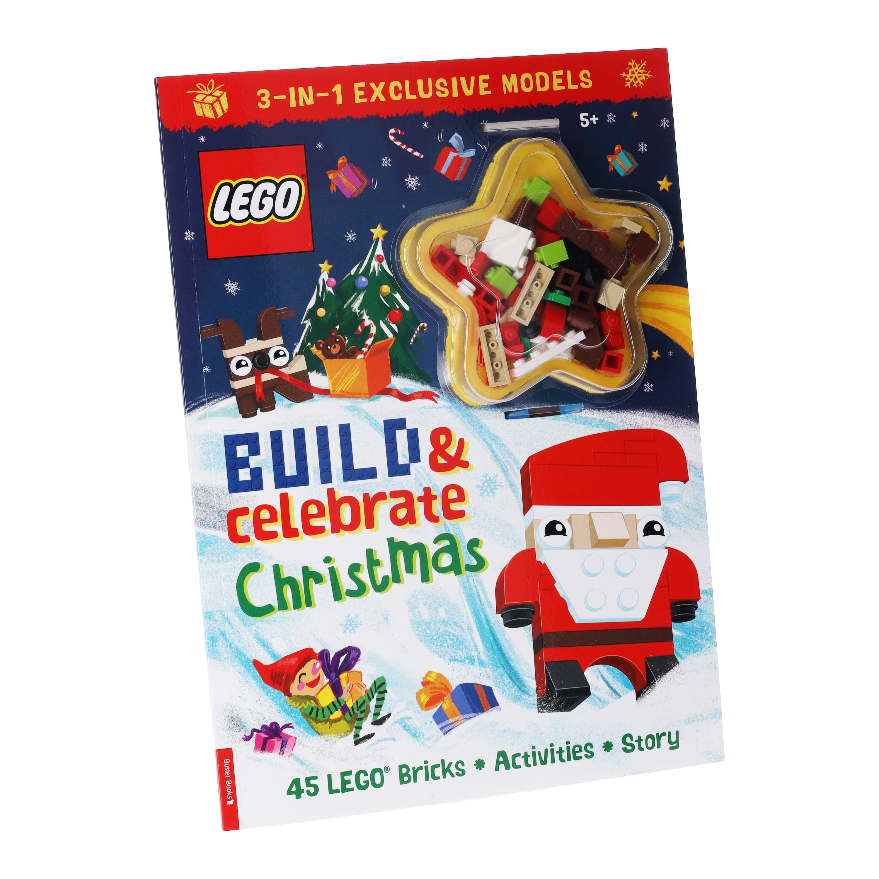 Build & Celebrate Christmas By LEGO® Books (includes 45 bricks) Ages 5 ...